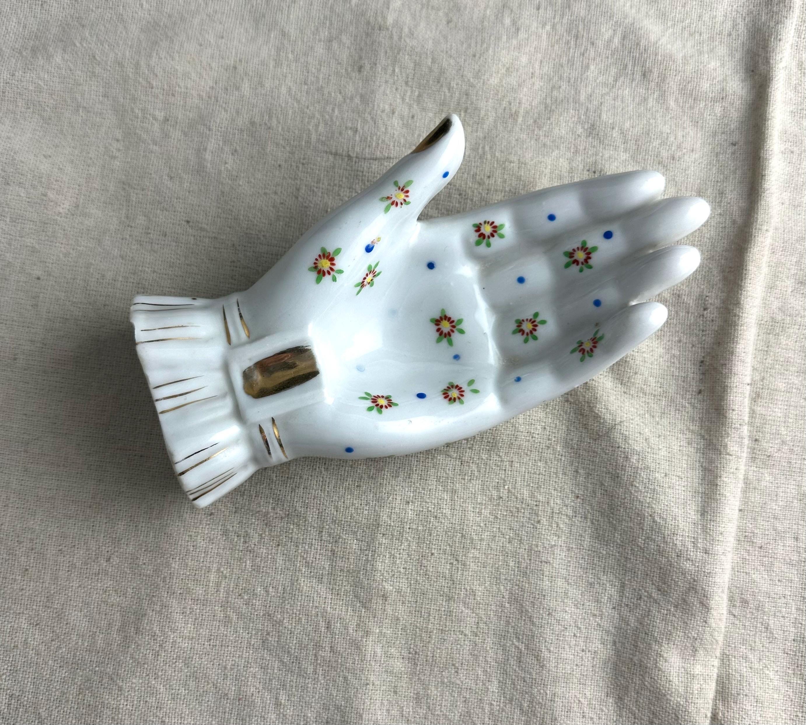 Vintage 1950's Porcelain Hand Ash Tray / Trinket Dish, Japan ...