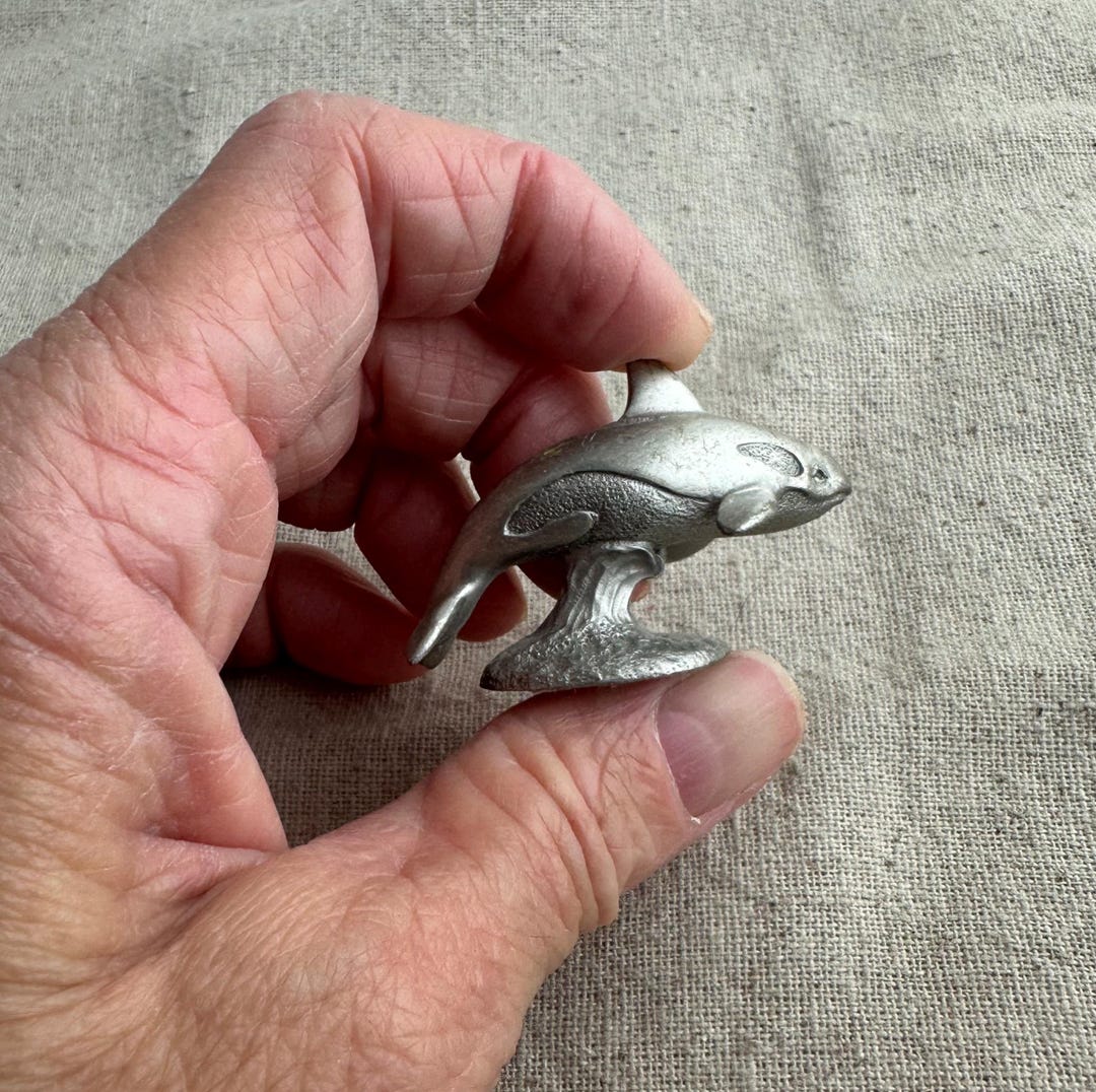 Phoenix Pewter Miniature Whale Figurine, 2" X 1 1/4", Preowned, Item ...