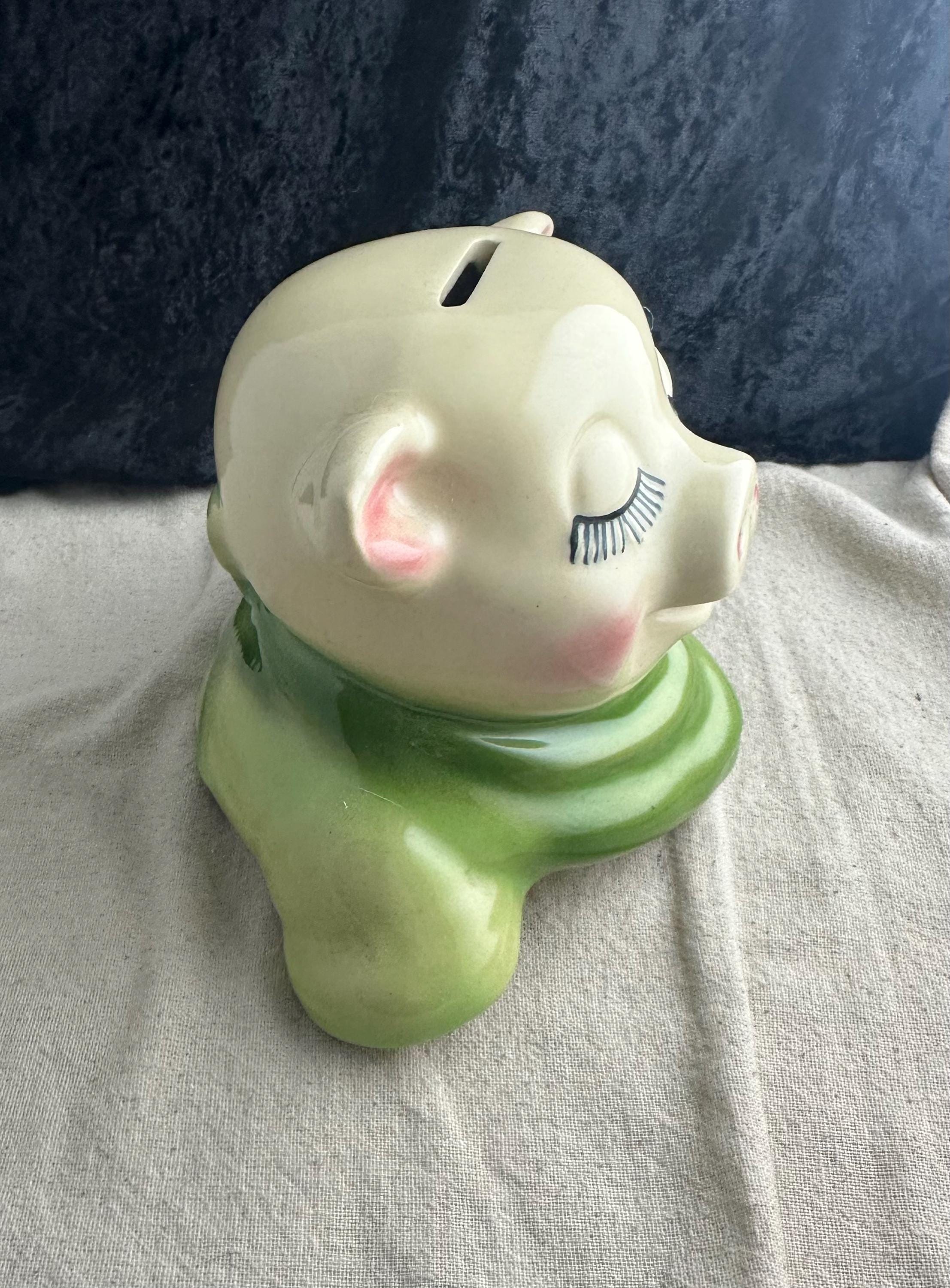 Shawnee Pottery Pig Cookie Jar Lid With Piggy Bank Slit, 5 1/2" Tall X ...