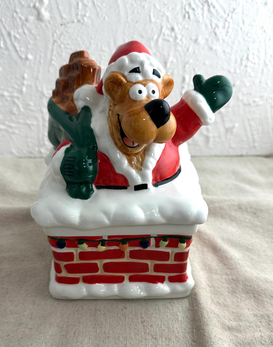 Fannie May Santa Sid Bear Talking Chimney Candy Jar, My Favorite ...