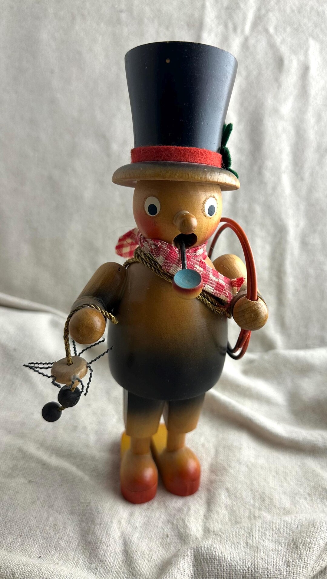 Vintage Steinbach German Smoker Chimney Sweep Wooden Doll, 8 1/4" Tall ...