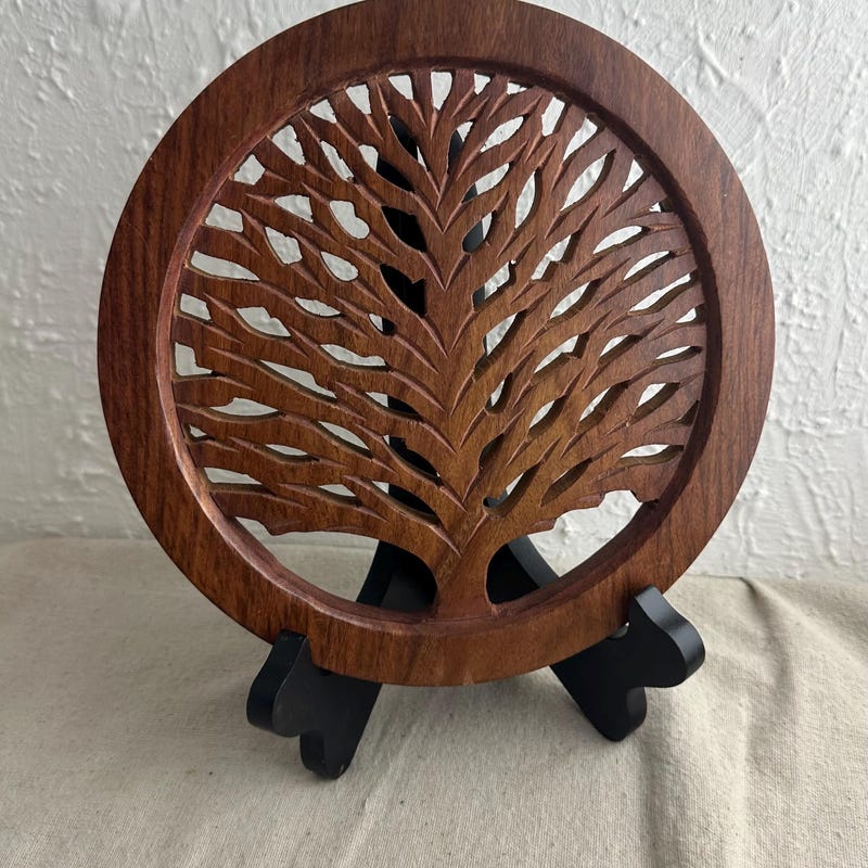 Wood Tree of Life Trivet - Etsy