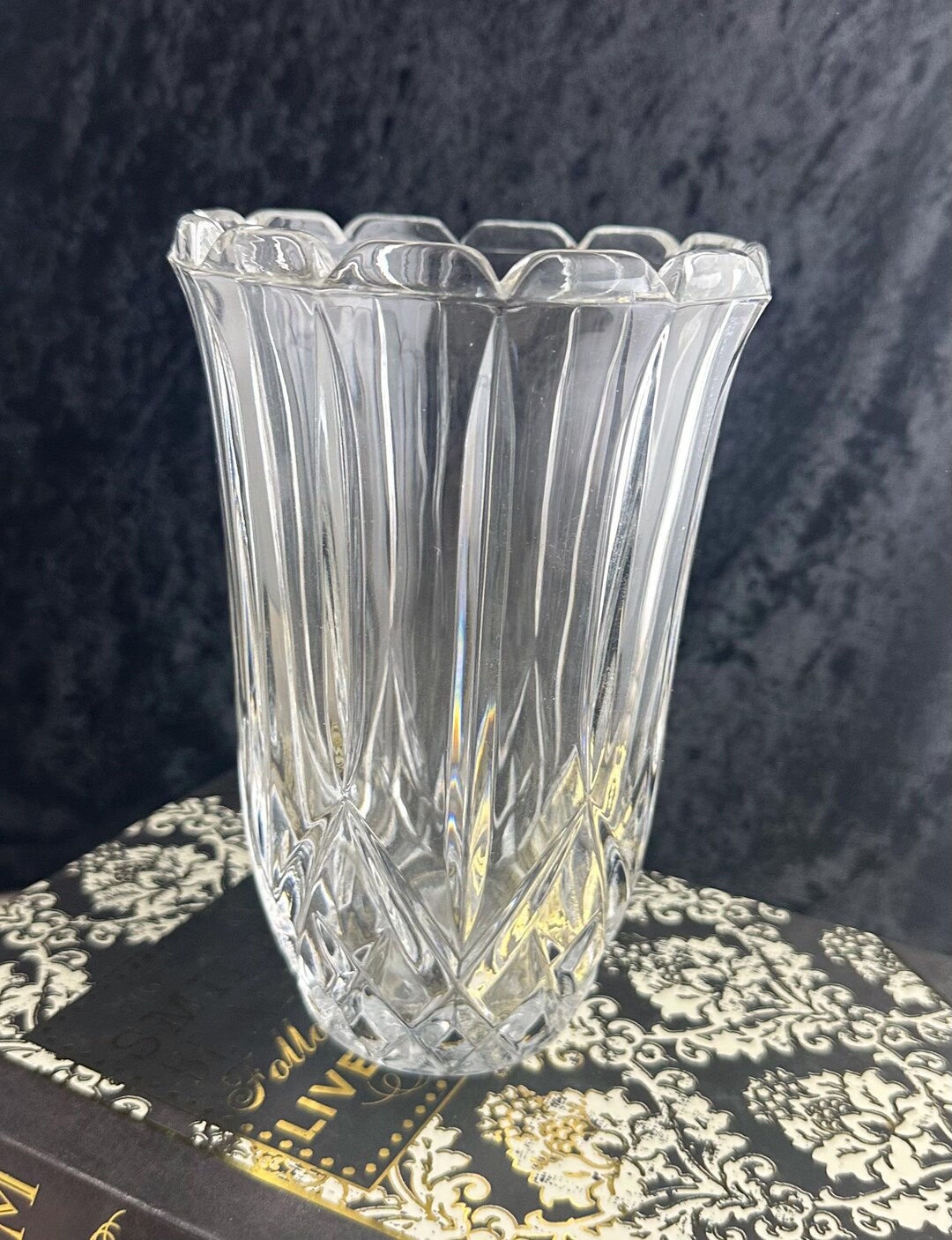 Toscani Saint George Crystal Vase, 6 3/8" Tall X 4" Opening Diameter ...