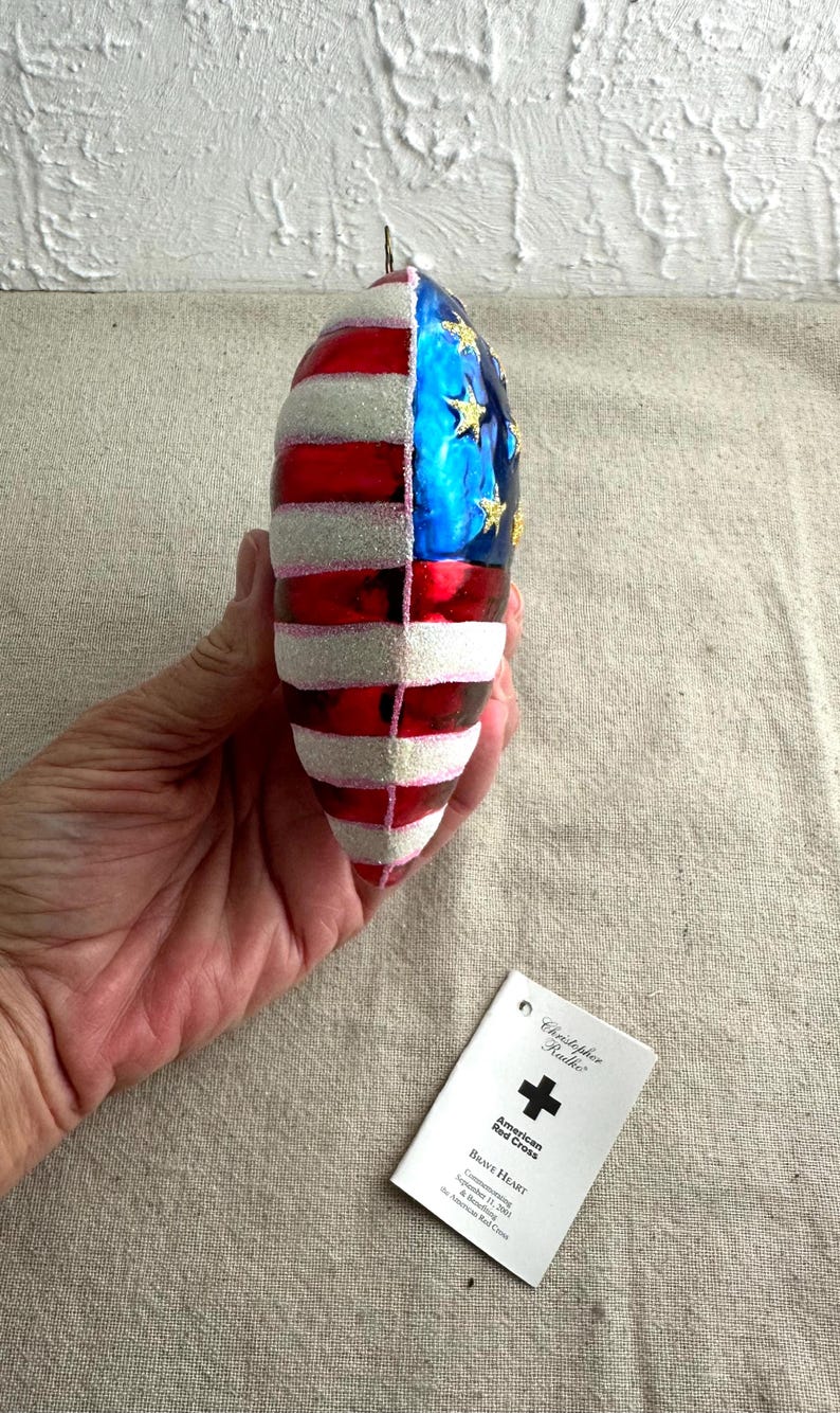 Christopher Radko Brave Heart Ornament, 2001, 5 X 5, Original Tag and ...