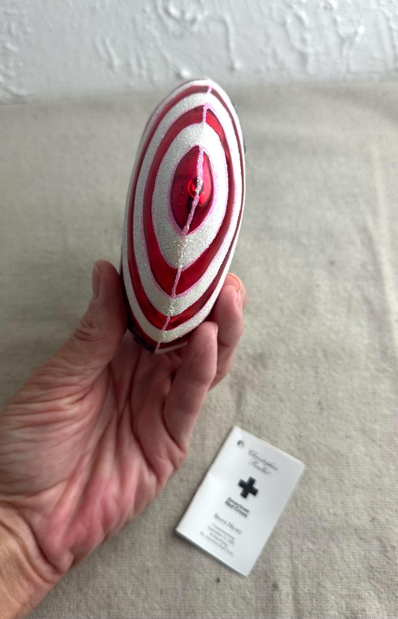 Christopher Radko Brave Heart Ornament, 2001, 5 X 5, Original Tag and ...