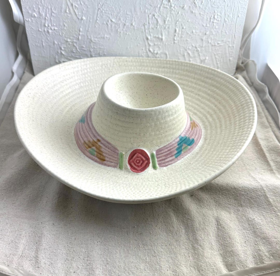Vintage Ceramic Sombrero Chip and Dip Platter, Southwest Design - Etsy