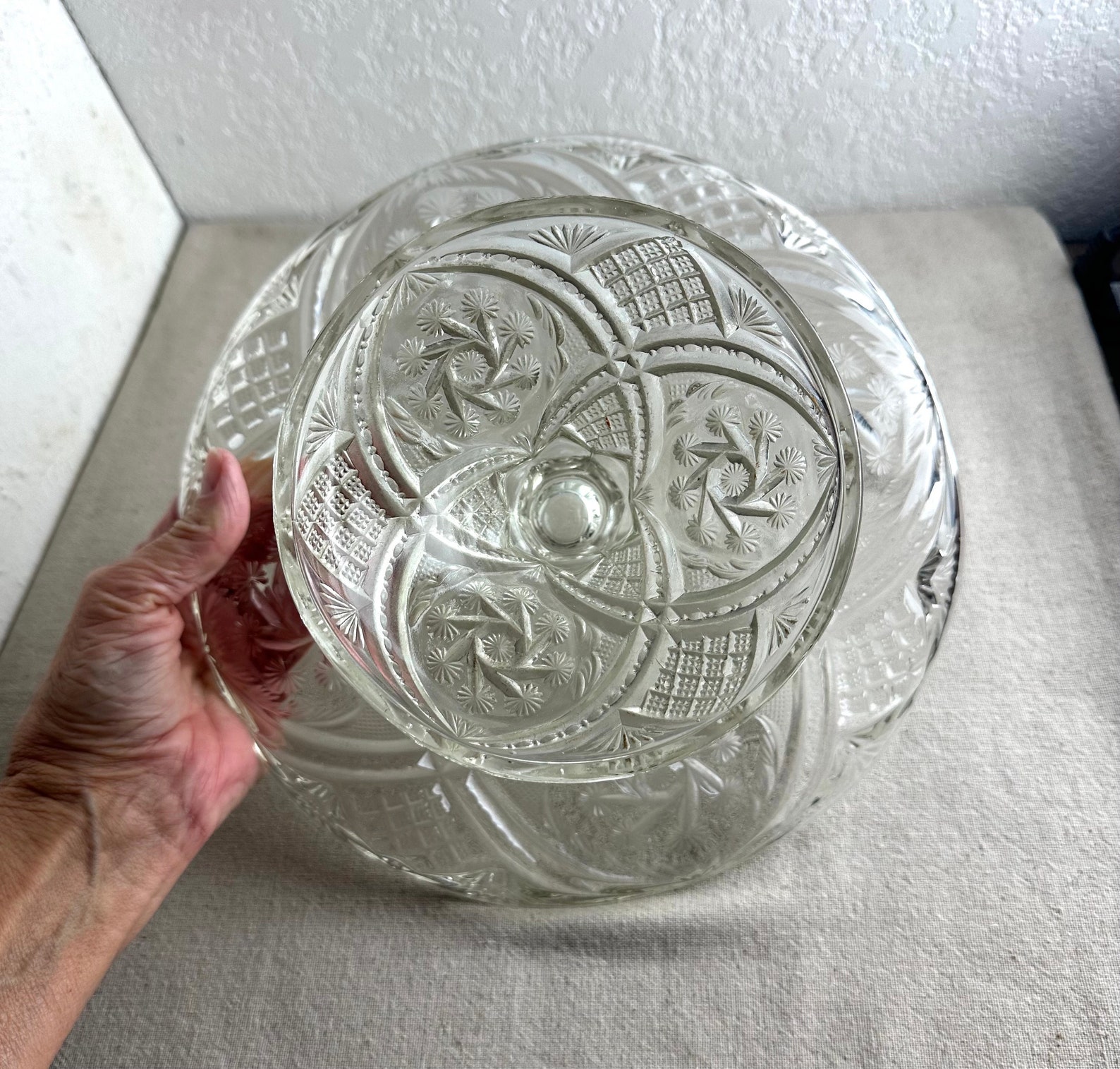 Early American Pressed Glass (EAPG) Pedestal Cake Plate, 10" Diameter ...