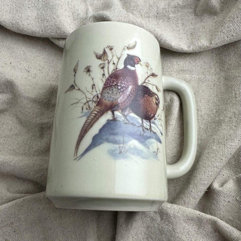 Vintage Pheasant Cup Mug - Etsy