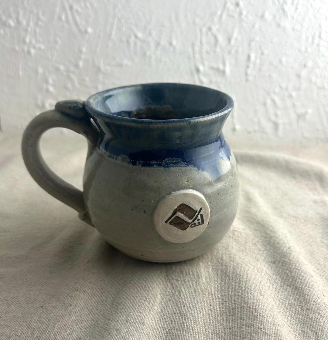 Studio Pottery Mug, Artist Signed Pike, Vail, Colorado, Gray With Blue ...