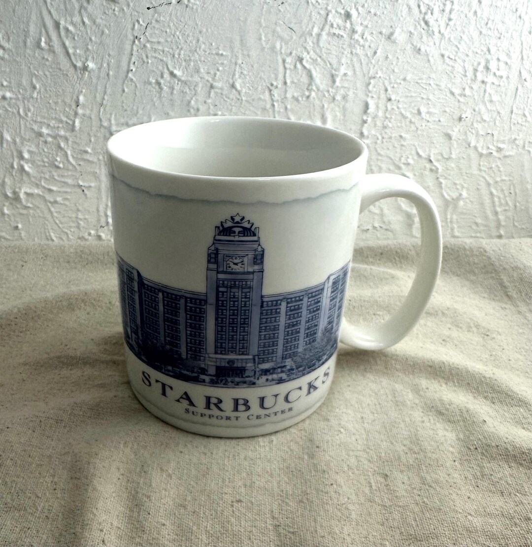 Starbucks Support Center Mug, Architectural Series, Blue Wash - Etsy