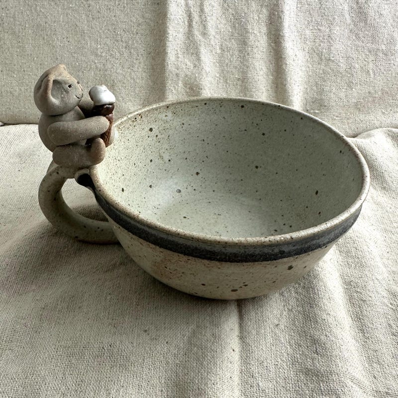Pottery Bowl With a Bear - Etsy