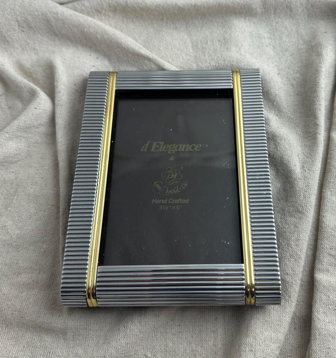 D'elegance Two Tone Metal Picture Frame, 3.5x5 Photo, Preowned - Etsy
