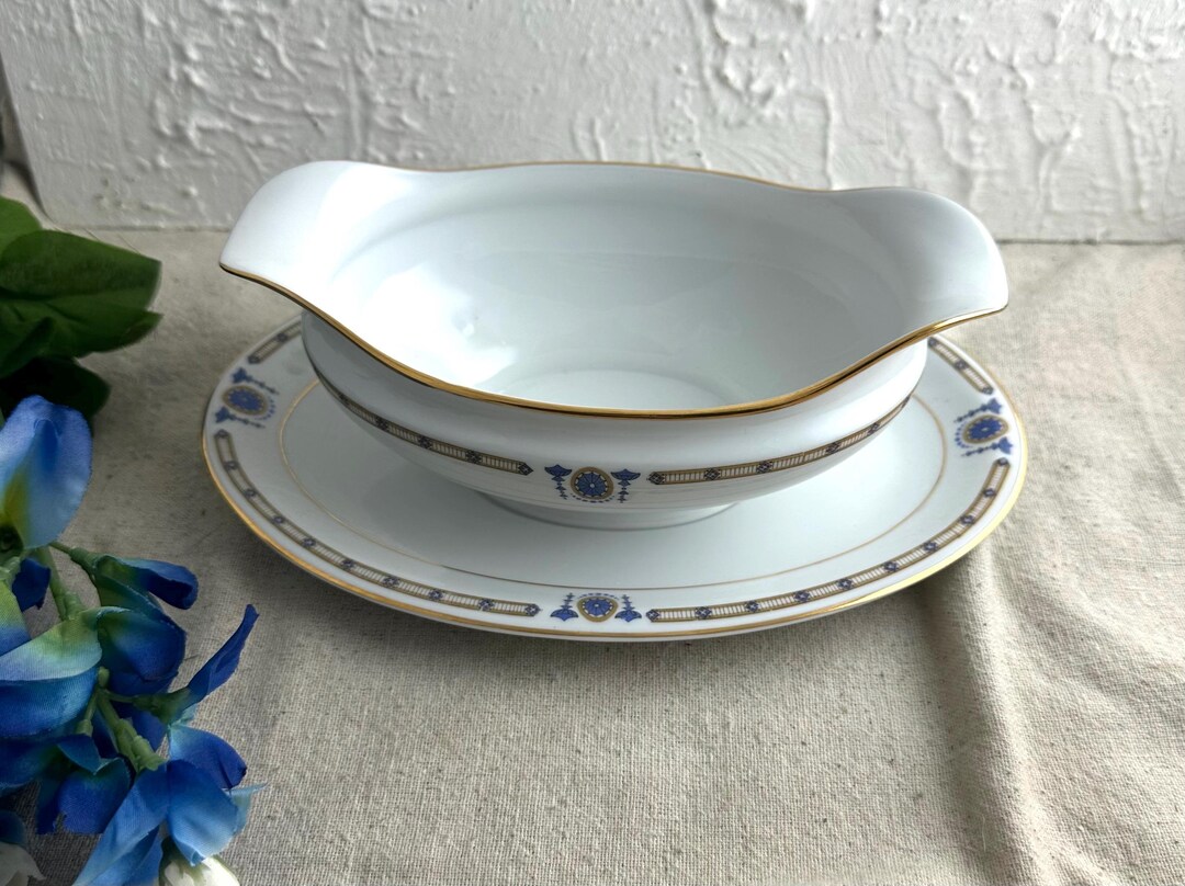 Antique Noritake Beverly Gravy Boat With Attached Plate, Made in Japan ...