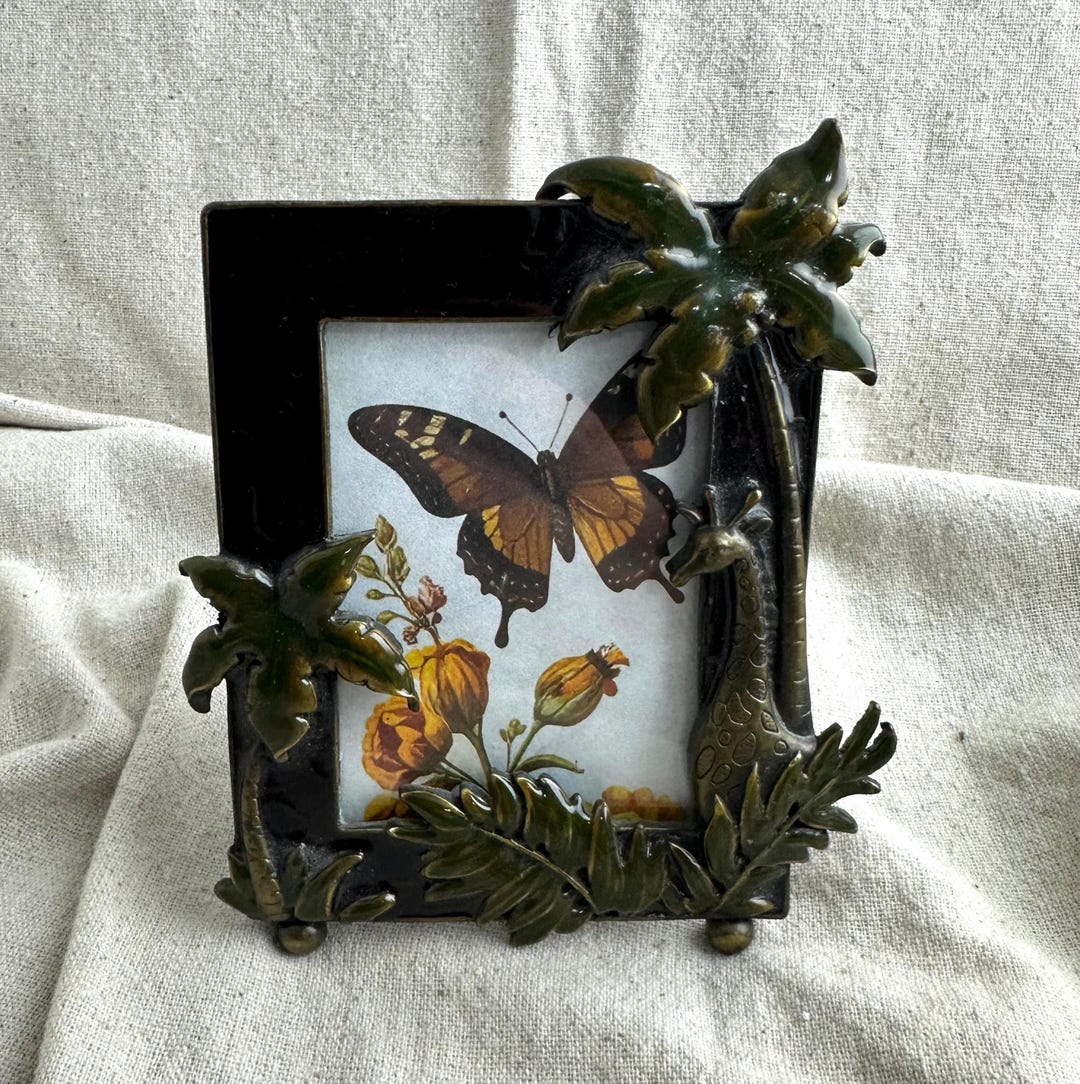 Bahama Townhouse Enamel Picture Frame, Palm Tree Giraffe Decor - Etsy