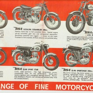 Original Vintage BSA Motorcycle Catalog - Etsy