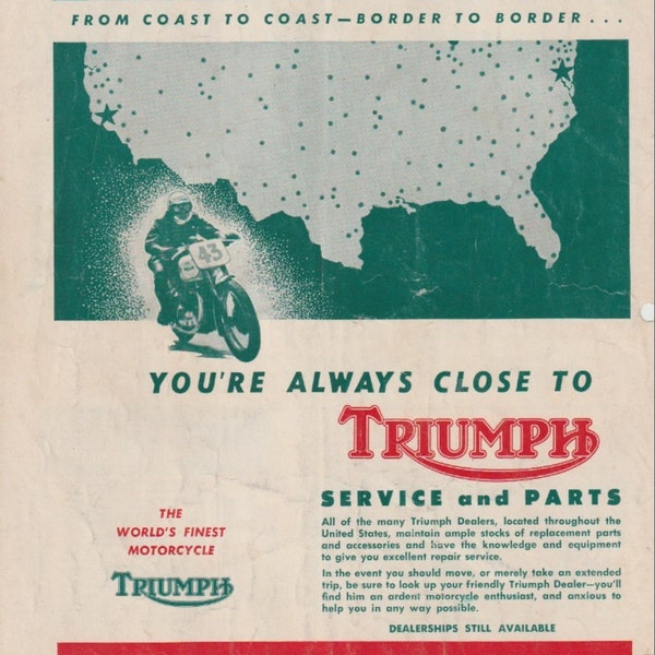 Triumph Motorcycle - Etsy