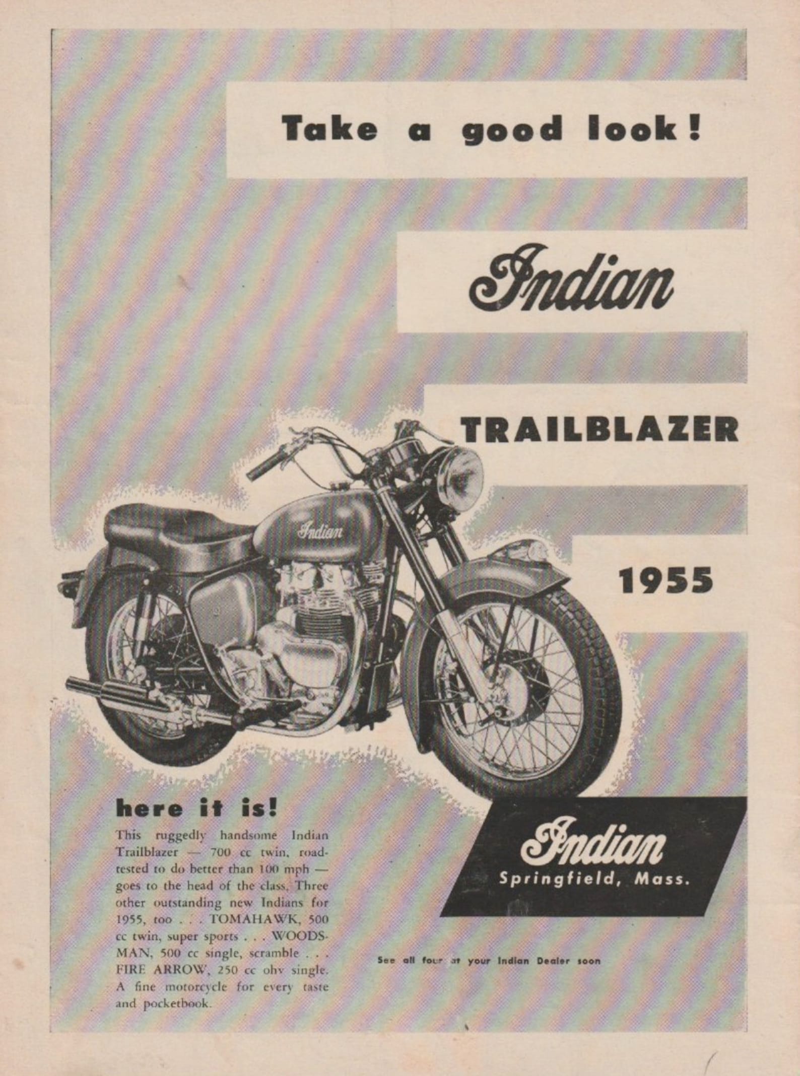 Original Vintage INDIAN Motorcycle Advertisement - Etsy