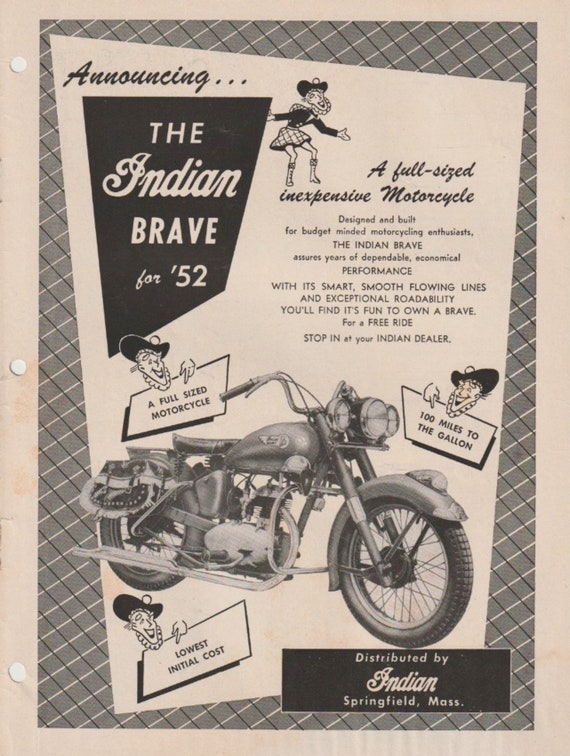Vintage Indian Motorcycles Ads