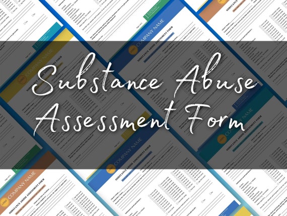 PRINTABLE EDITABLE Substance Abuse Assessment Form 5 | Etsy Ireland