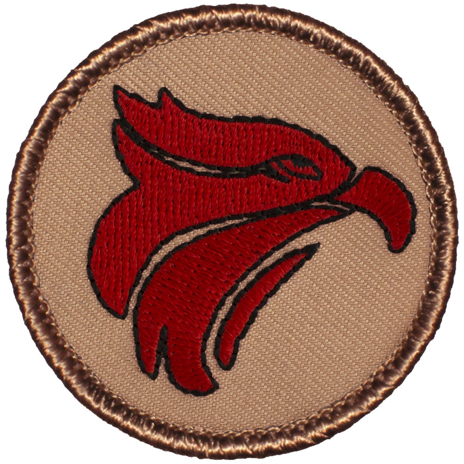 Red Seahawk Patch - 2 Inch Diameter Embroidered Patch - Etsy