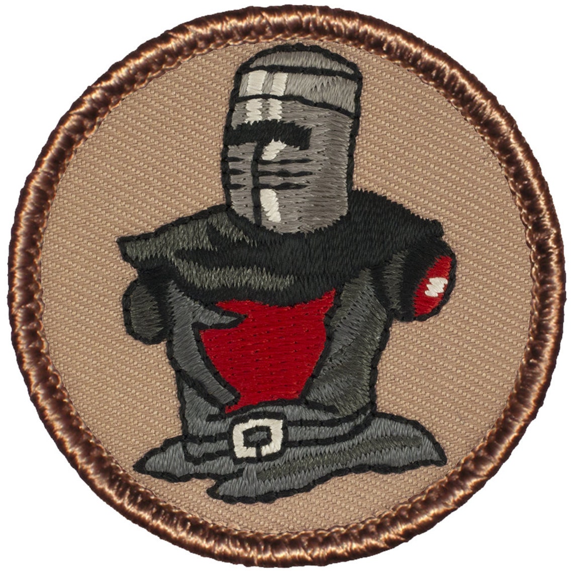 Armless Knight Patch 2 Inch Diameter Embroidered Patch | Etsy