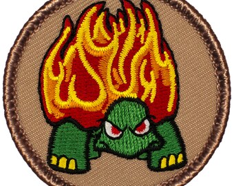 Flaming Platypus Patch 365 2 Inch Diameter Embroidered Patch | Etsy