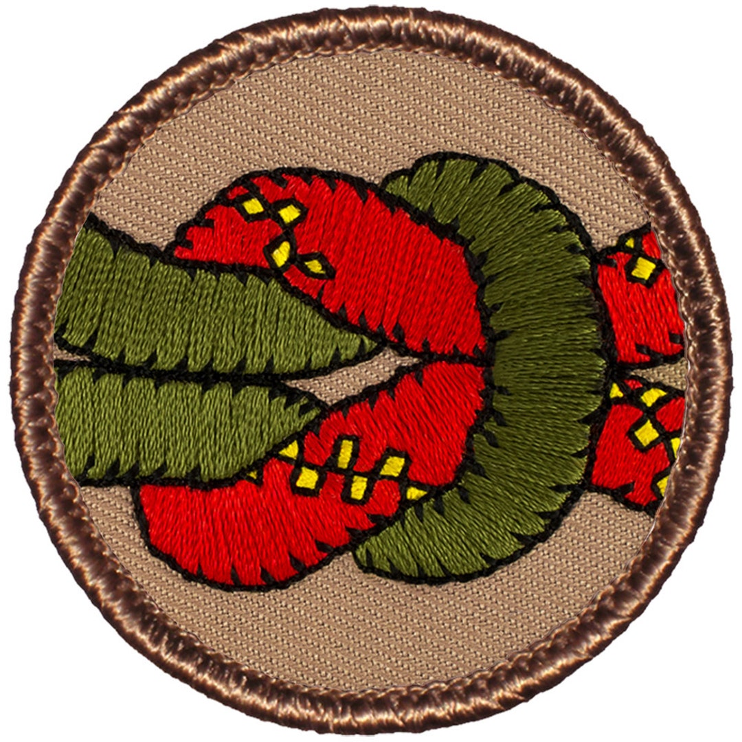 Square Knot Patch (795) 2 Inch Diameter Embroidered Patch - Etsy