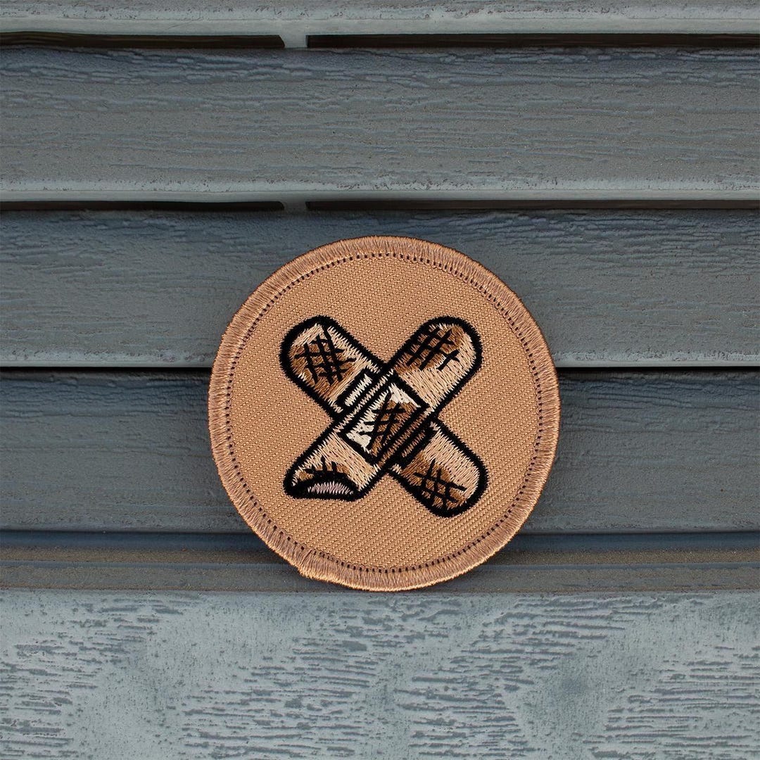 Dirty Band-aid Patch (144) 2 Inch Diameter Embroidered Patch - Etsy