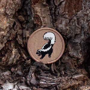 Skunk Patch - 2 Inch Diameter Embroidered Patch - Etsy