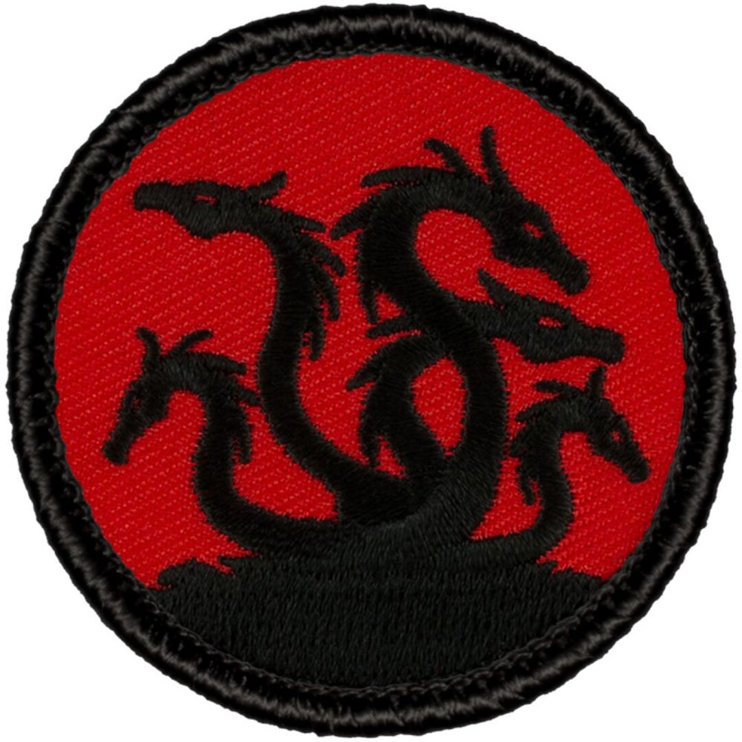 Red & Black Dragons Patch (R016) 2 Inch Diameter Embroidered Patch - Etsy