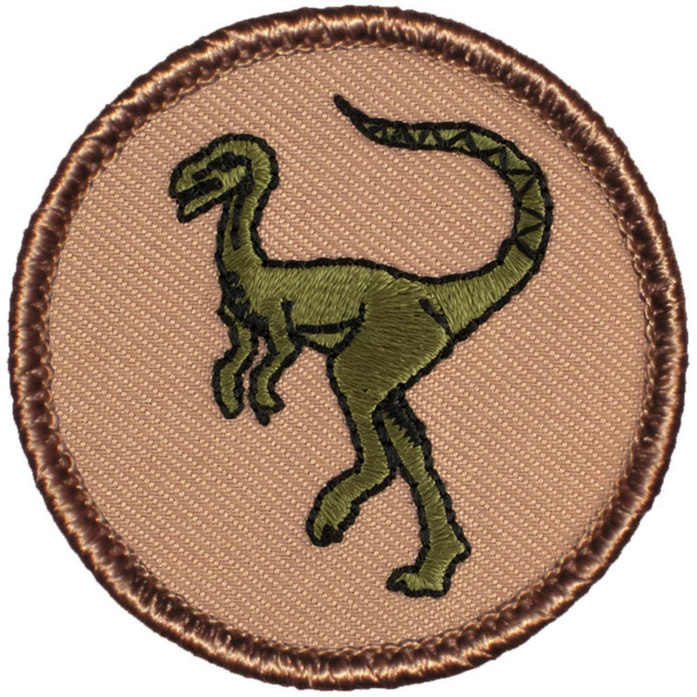 Raptor Dinosaur Patch 2 Inch Diameter Embroidered Patch - Etsy