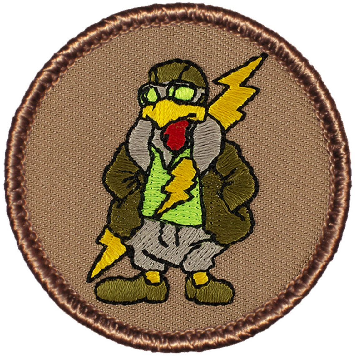 Chicken Aviator Patch 518 2 Inch Diameter Embroidered Patch - Etsy
