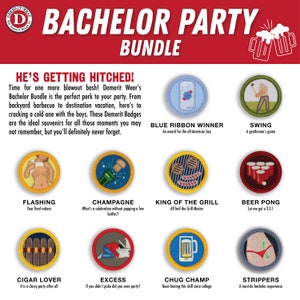 Demerit Badge Bachelor Bundles - Spoof Merit Badges for Bachelor ...