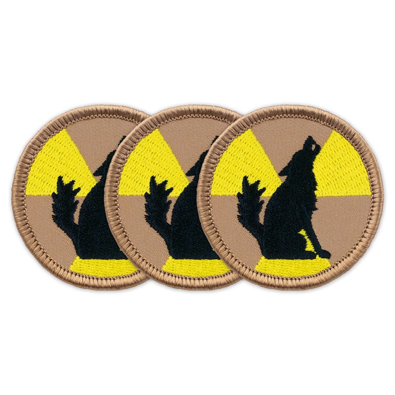 Nuclear Coyote Patch (094) – 2 Inch Diameter Embroidered Patch - Etsy