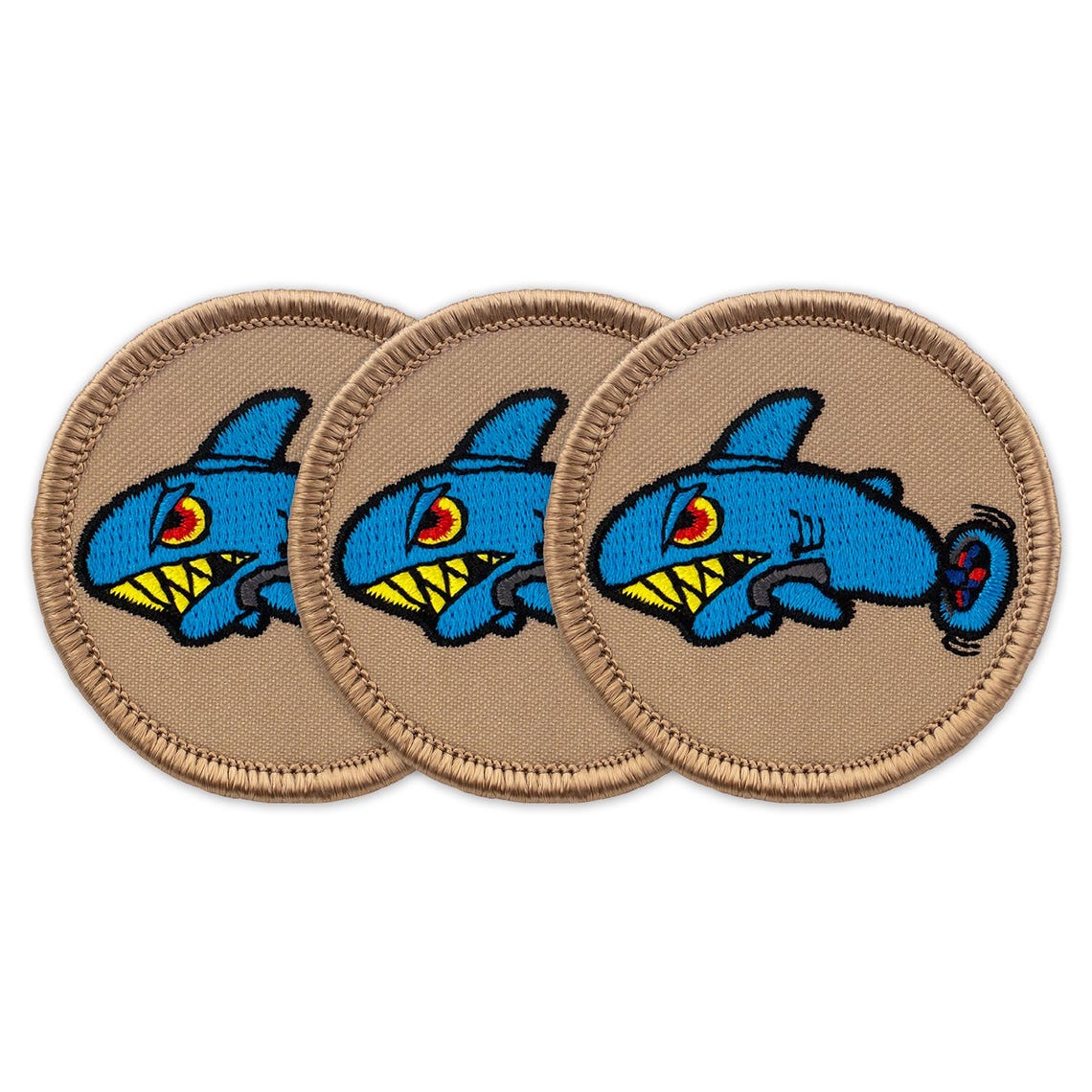 Shark Torpedo Patch (273) 2 Inch Diameter Embroidered Patch - Etsy