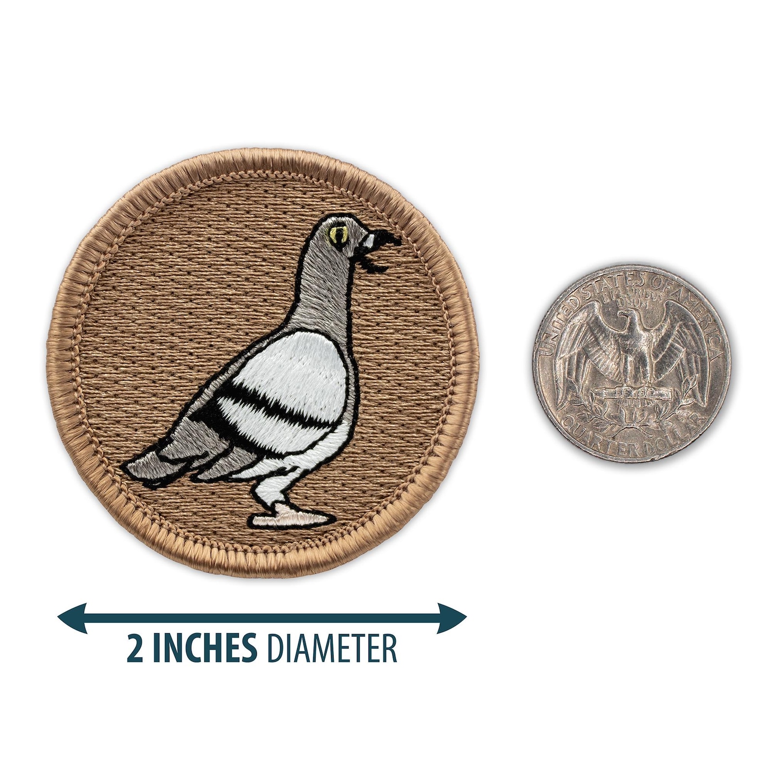 Pigeon Patch - 2 Inch Diameter Embroidered Patch - Etsy