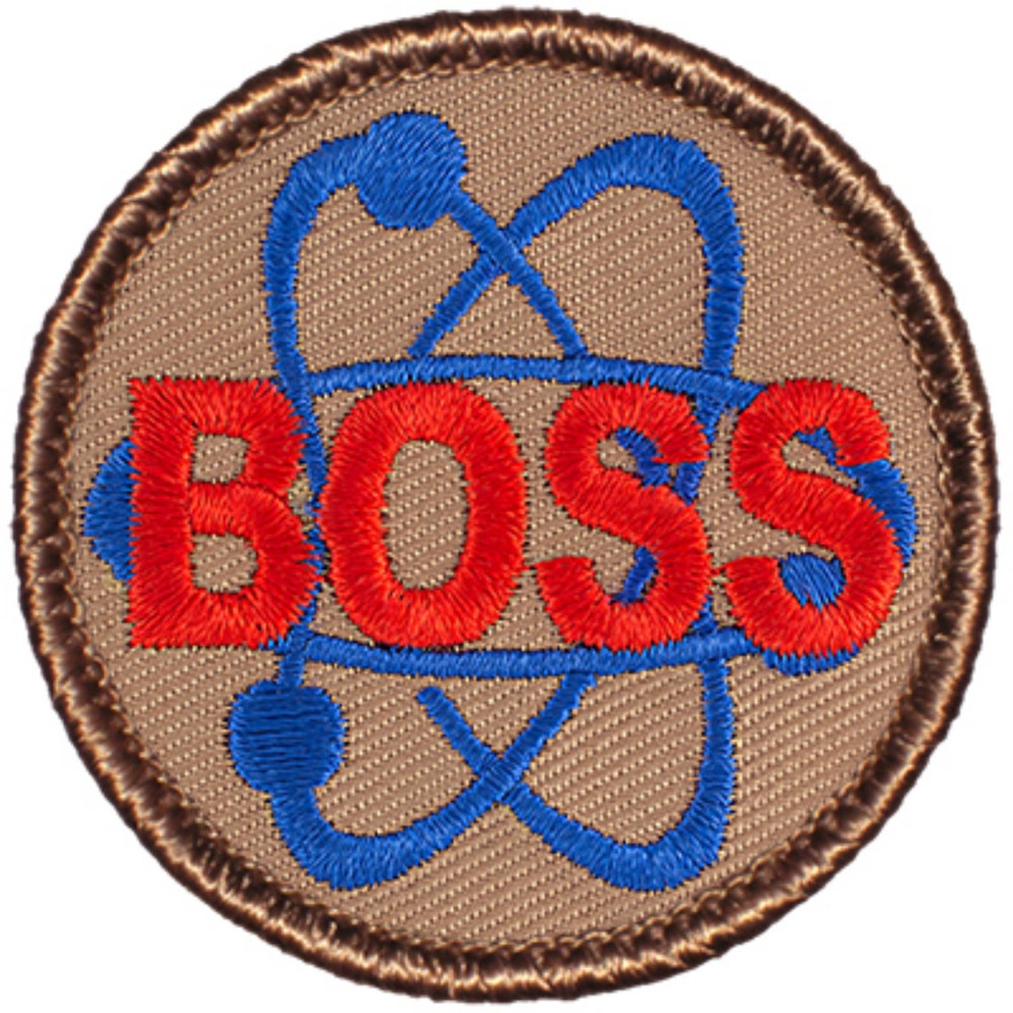 Atomic Boss Patch 2 Inch Diameter Embroidered Patch - Etsy