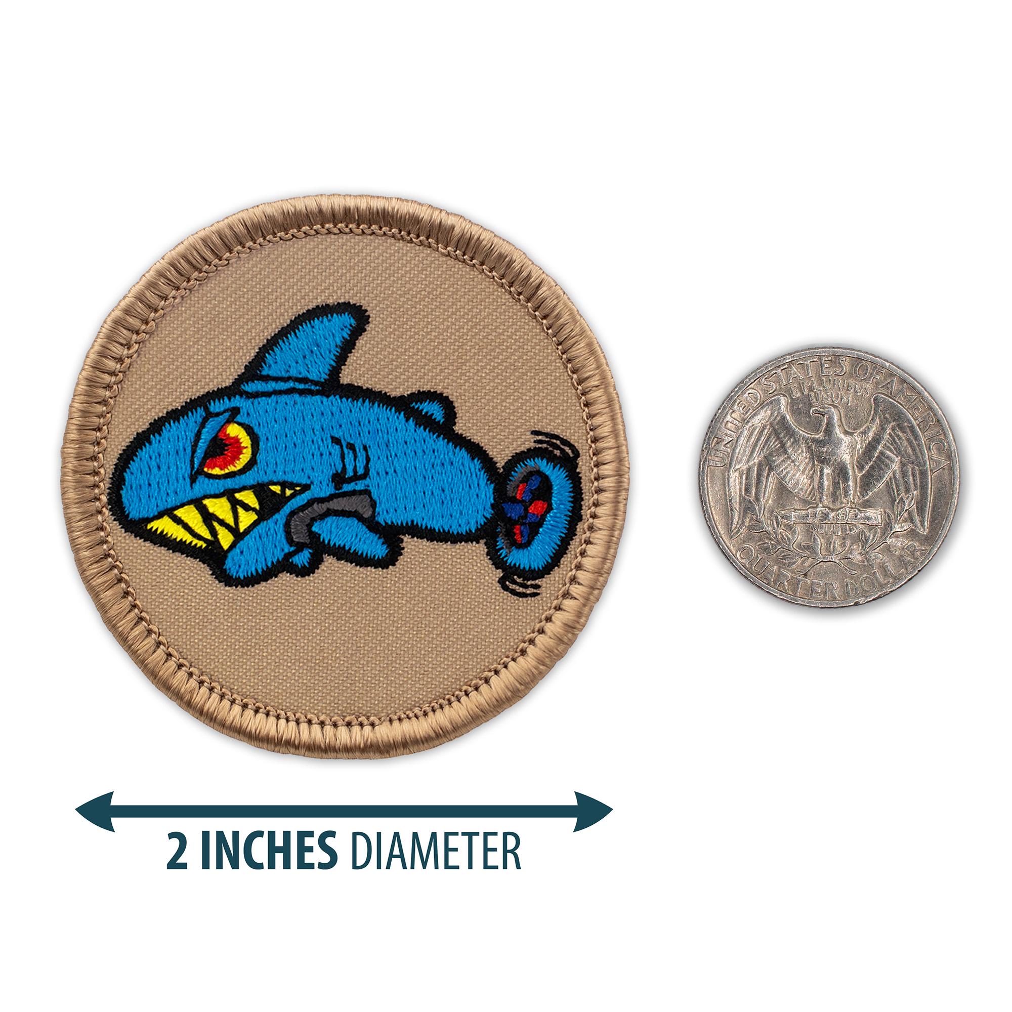 Shark Torpedo Patch (273) 2 Inch Diameter Embroidered Patch - Etsy