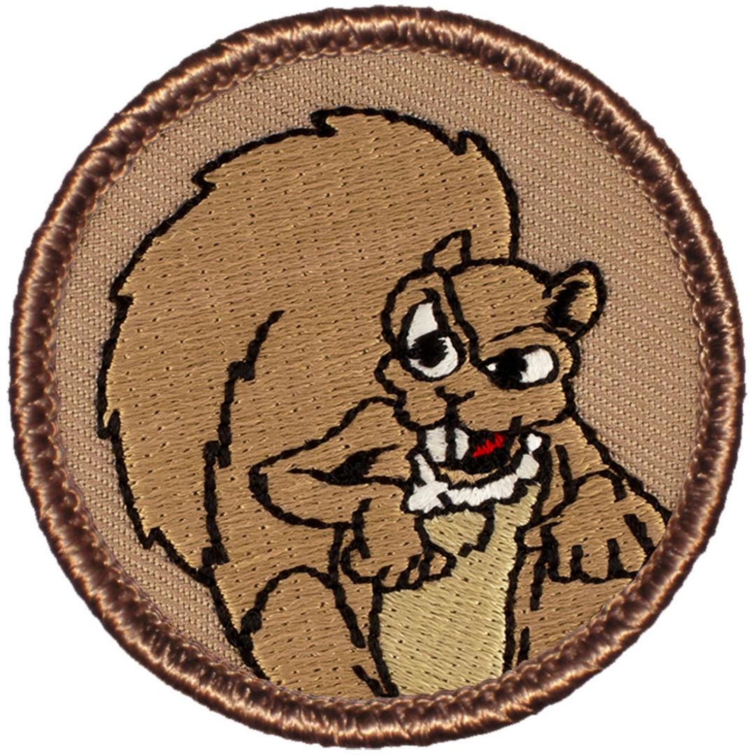 Rabid Squirrel Patch 385 2 Inch Diameter Embroidered Patch - Etsy