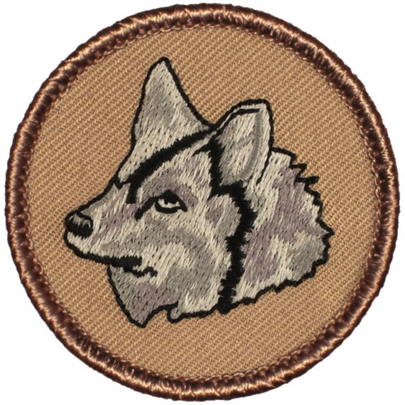 Grey Wolf Patch 2 Inch Diameter Embroidered Patch | Etsy