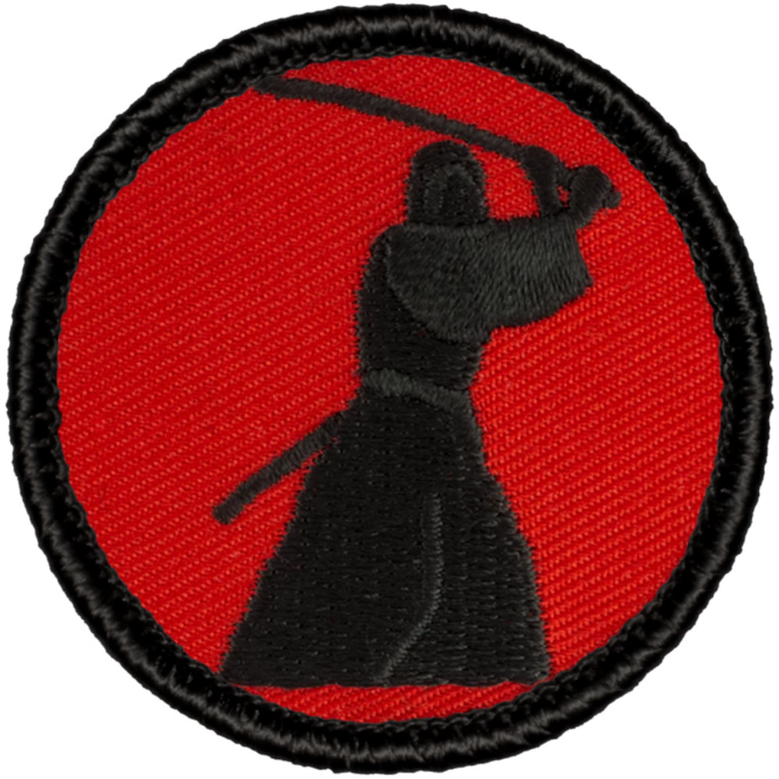 Red & Black Samurai Patch 2 Inch Diameter Embroidered Patch | Etsy