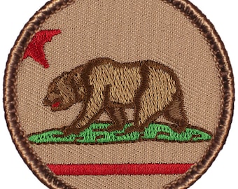 California Bear Patch 2 Inch Diameter Embroidered Patch - Etsy