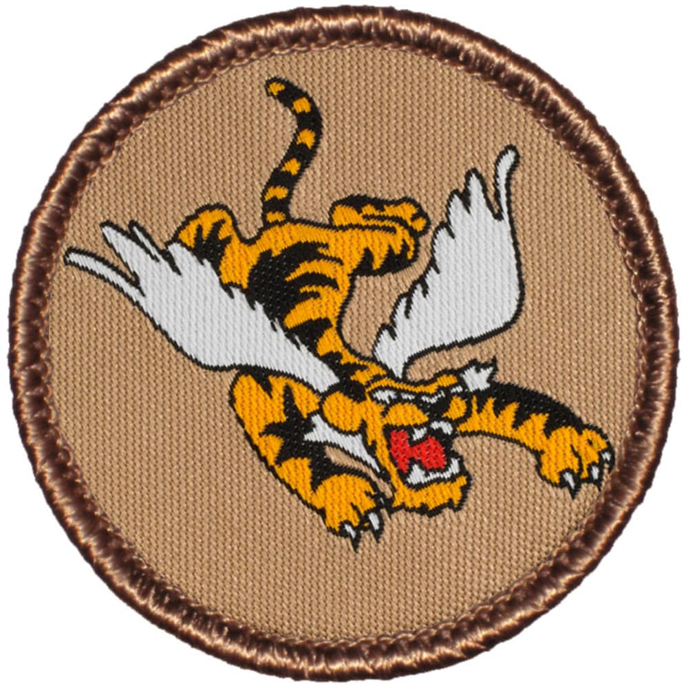 Flying Tiger Patch - 2 Inch Diameter Woven Patch - Etsy