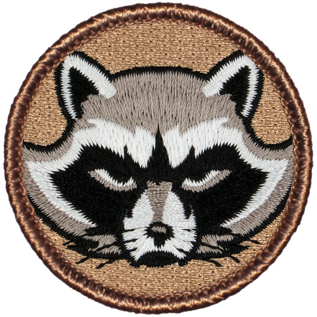Angry Raccoon Patch - 2 Inch Diameter Embroidered Patch - Etsy
