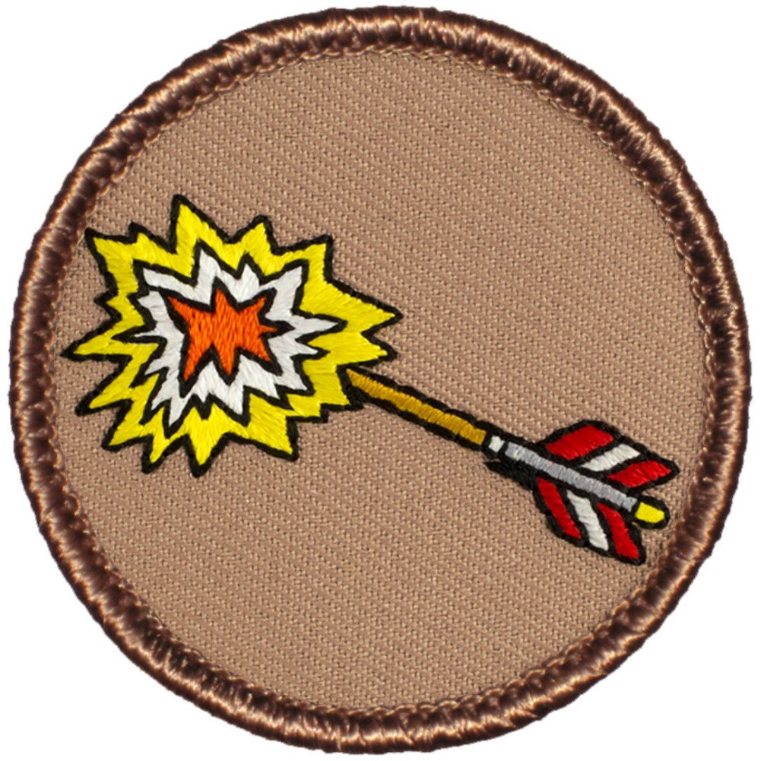 Exploding Arrow Patch - 2 Inch Diameter Embroidered Patch - Etsy