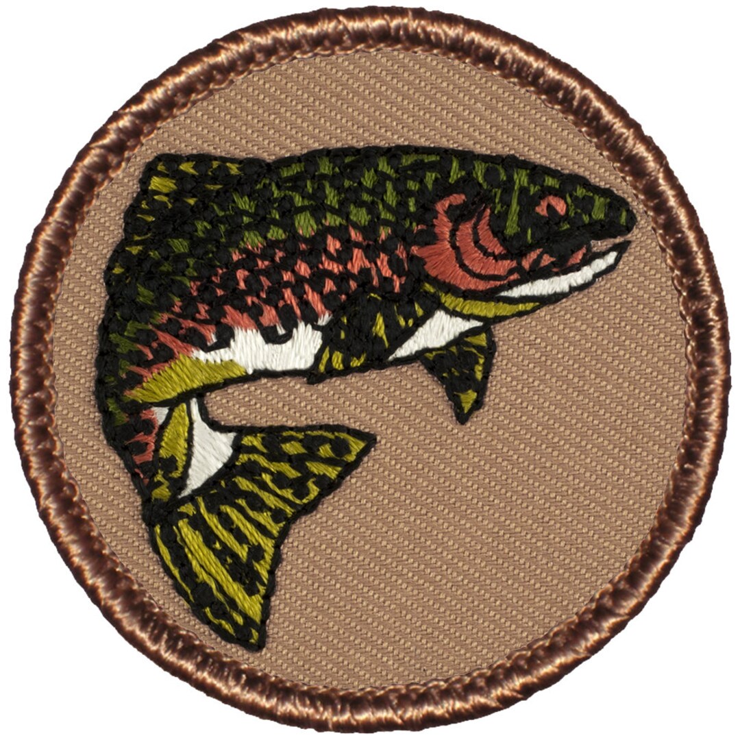 Rainbow Trout Patch 298 2 Inch Diameter Embroidered Patch - Etsy