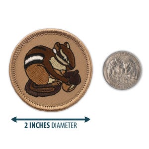 Chipmunk Patch – 2 Inch Diameter Embroidered Patch - Etsy