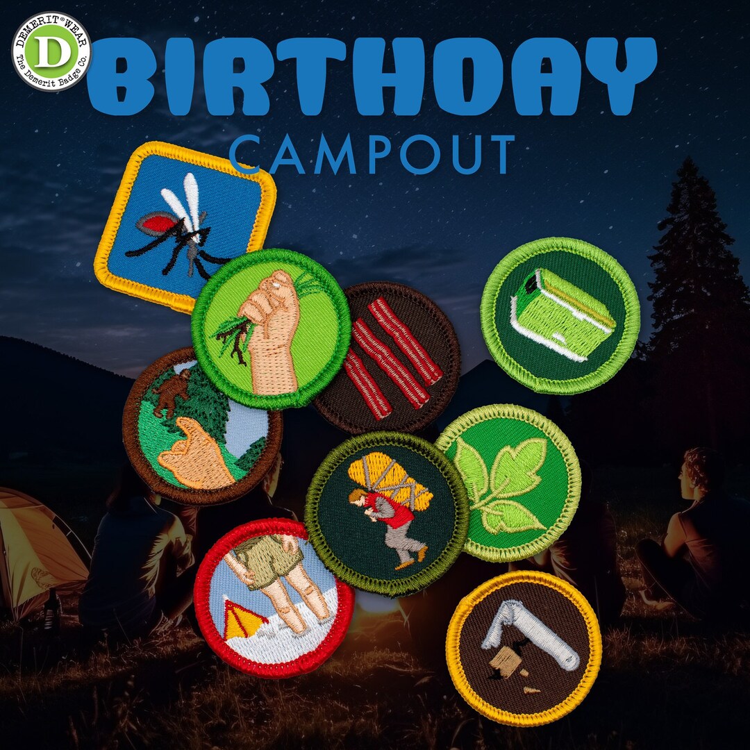 Demerit Badge Camping Birthday Bundles Spoof Merit Badges for Adult ...
