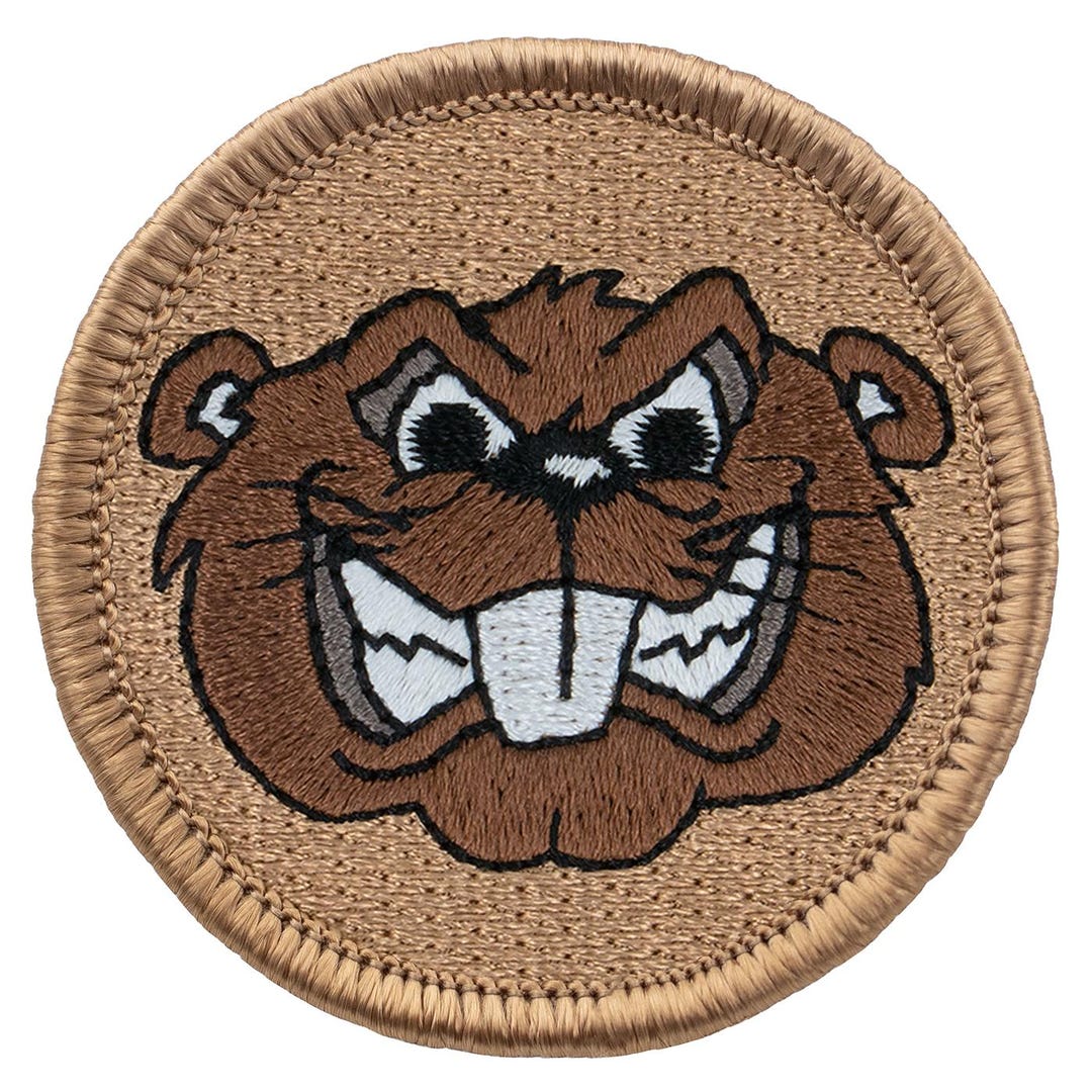 Angry Beaver Patch – 2 Inch Diameter Embroidered Patch - Etsy