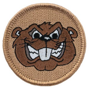 Angry Beaver Patch – 2 Inch Diameter Embroidered Patch - Etsy